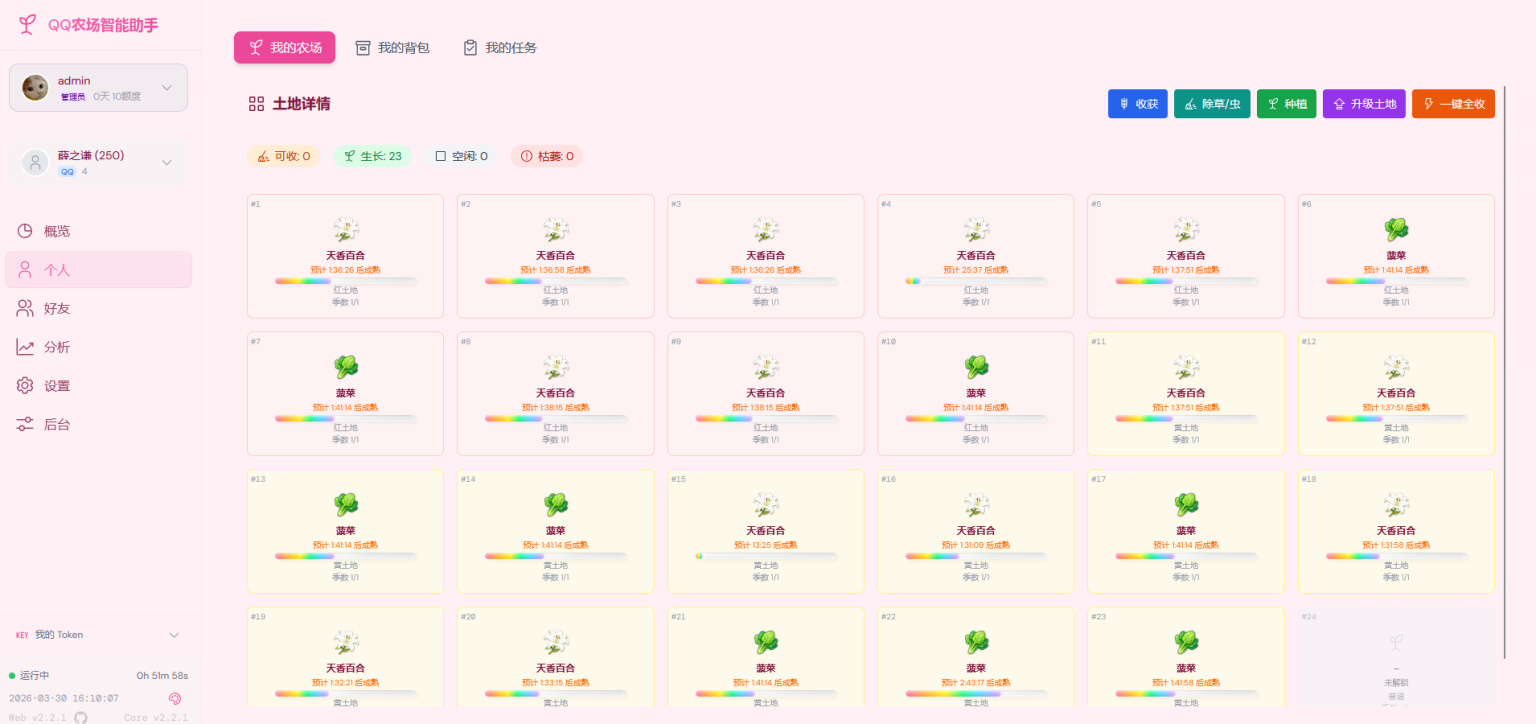 软件工具—怀旧自动化：用QQ农场全自动脚本+Web面板重温农场时光 | 桃子味